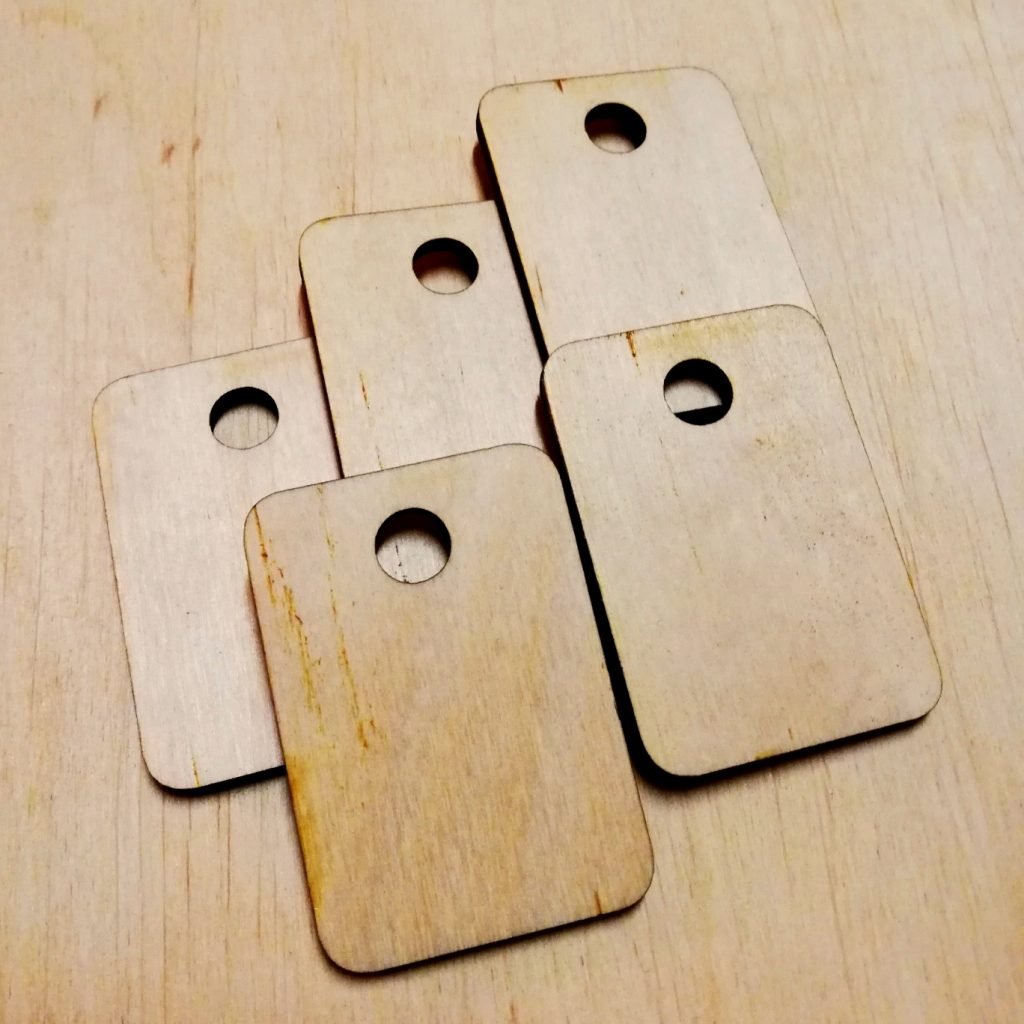 Wooden Number Tag With Custom text and Number - Laser Cut